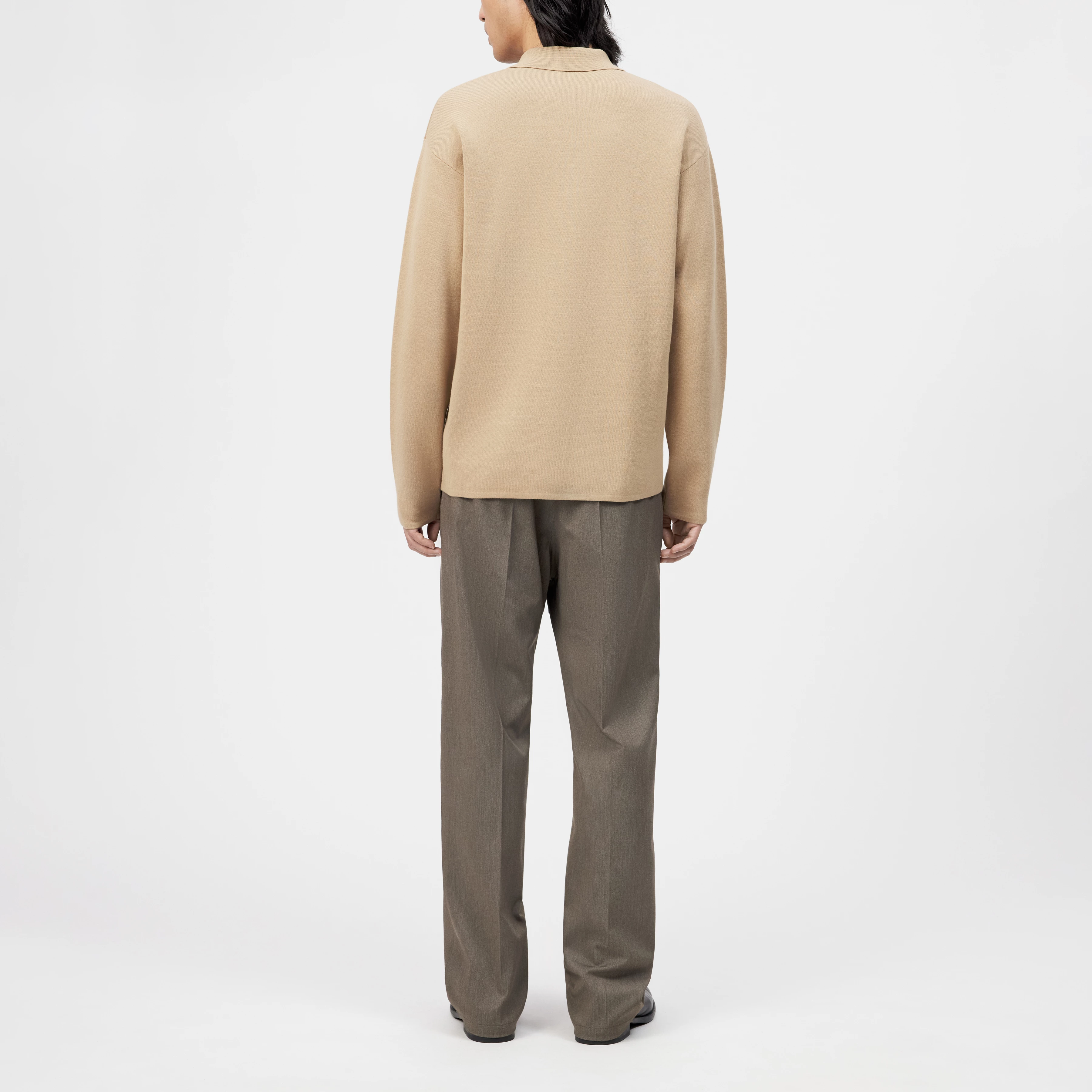 Herren Strick Poloshirt ELIASO in beige von DRYKORN