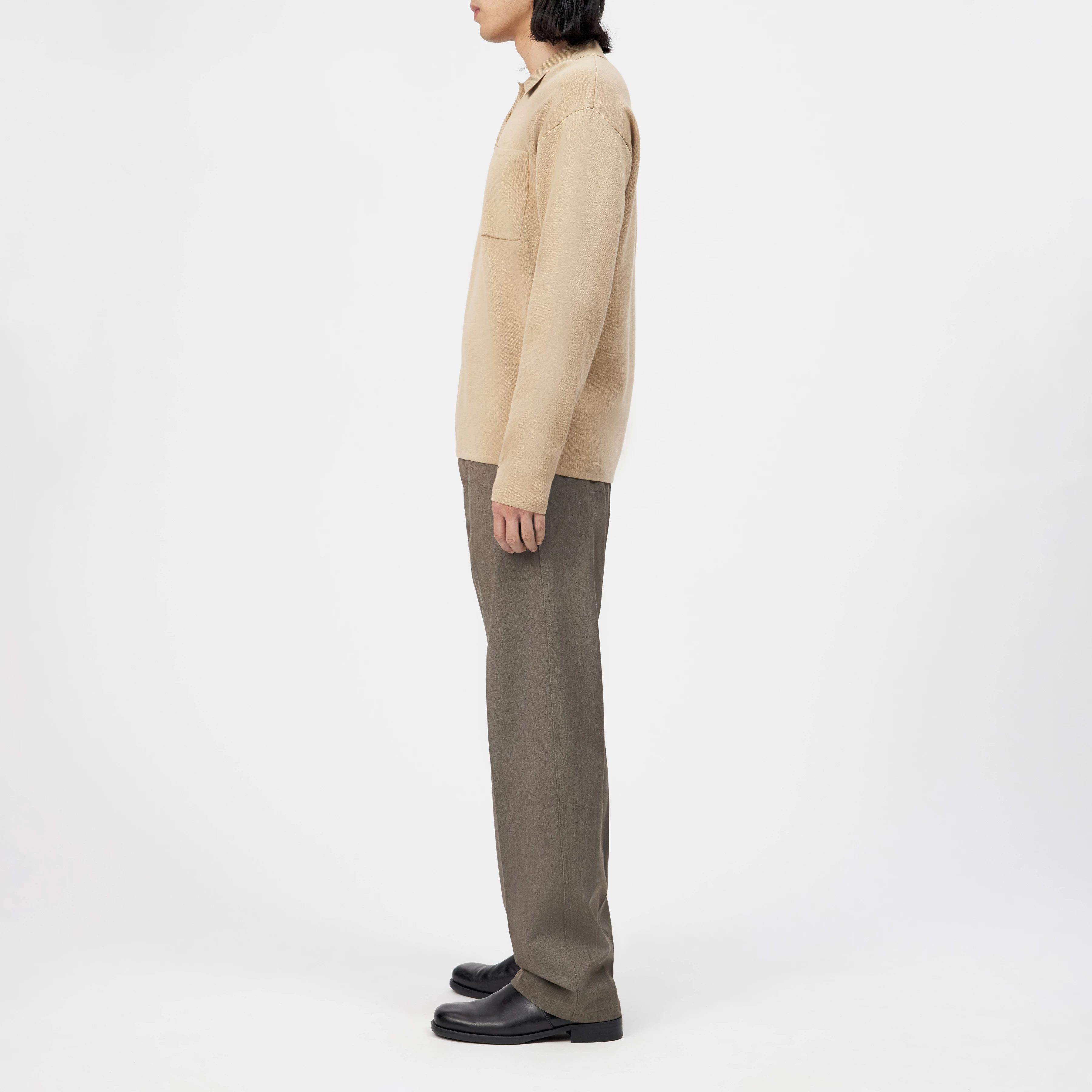 Herren Strick Poloshirt ELIASO in beige von DRYKORN