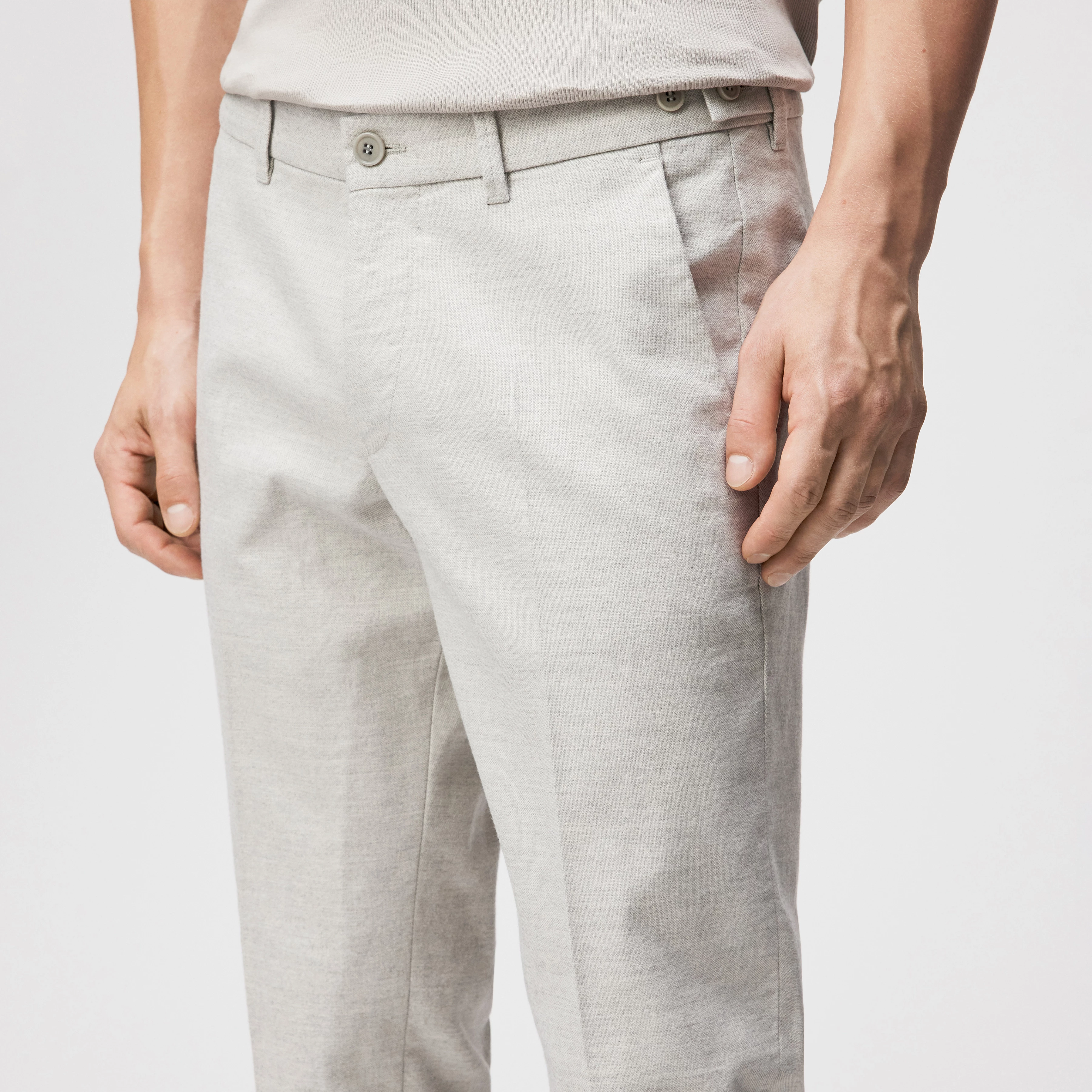 Men tailored pants FAGO in beige from DRYKORN